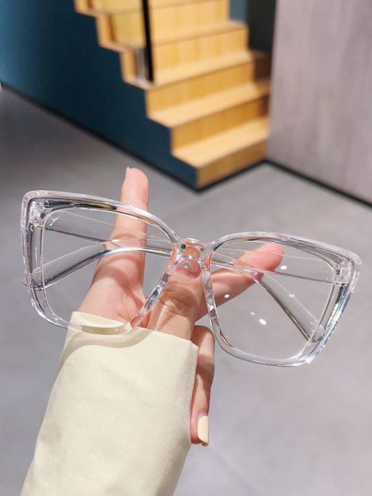 The Glass Gallery Transparent Lightweight Anti Glare UV Ray Eyeglasses ...