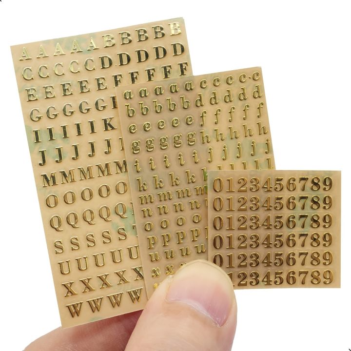 6 Sheets 3mm Bling Alphabet Letters Number For Resin Casting Decoration ...