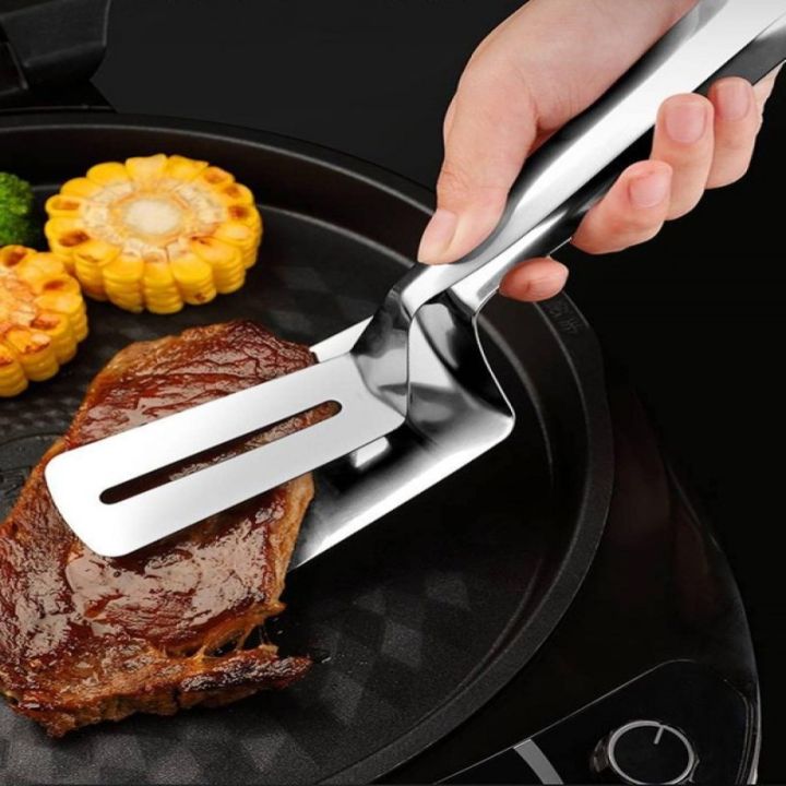 Multifunctional Stainless Steel Food Flipping Steak Clamps Spatula ...