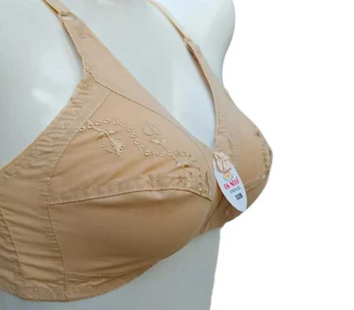 chicken cotton full cup bra, half cup plane cotton & half cup chicken ...