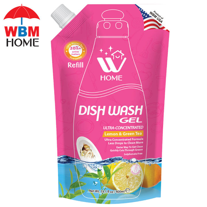 WBM Dish Wash Soap Lemon Refill - 400ml, Dishwashing Liquid | Daraz.pk