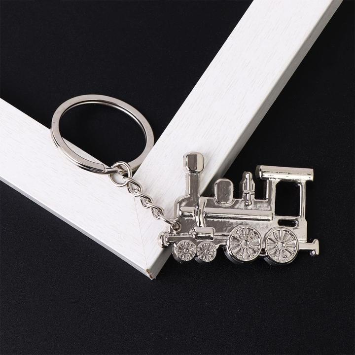 Locomotive Design Rock Fob Keyring Train Steam Key Chains Punk Holder ...