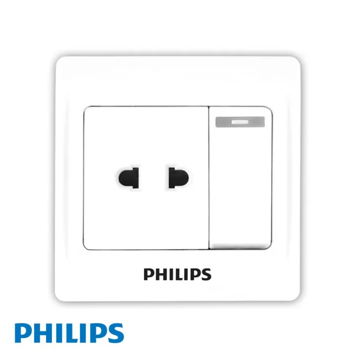 Philips - Eco Q2 Two Pole Socket with Single Pole Switch | Daraz.pk