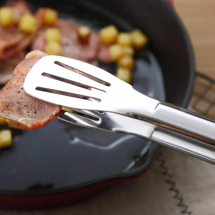 New Stainless Steel 10.5 Inch Kitchen Tong Big Size BBQ Tong Paratha ...