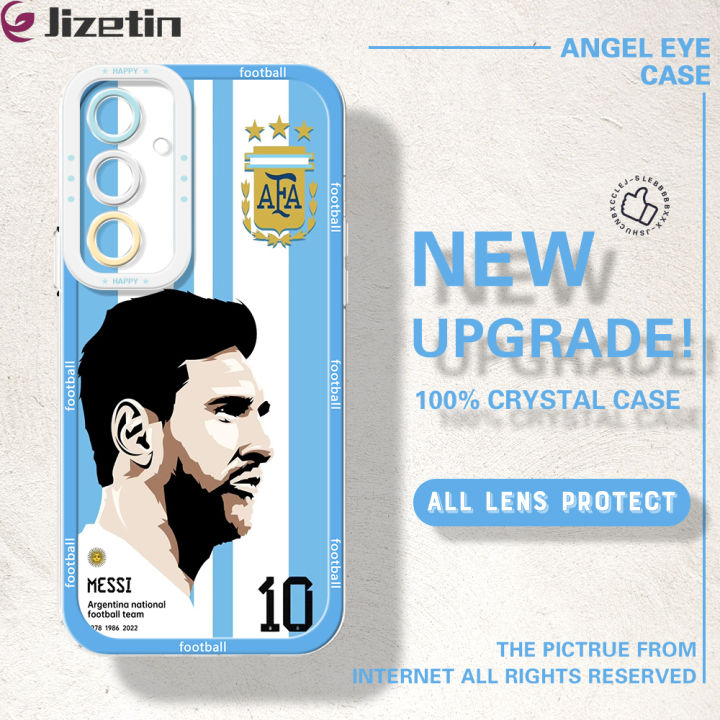 Jizetin for Samsung A35 5G Back Cover Crystal Transparent Messi Star ...