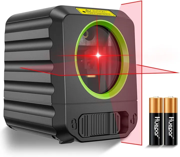 Laser Level, Huepar 100ft DIY Cross Line Laser with Self-Leveling ...