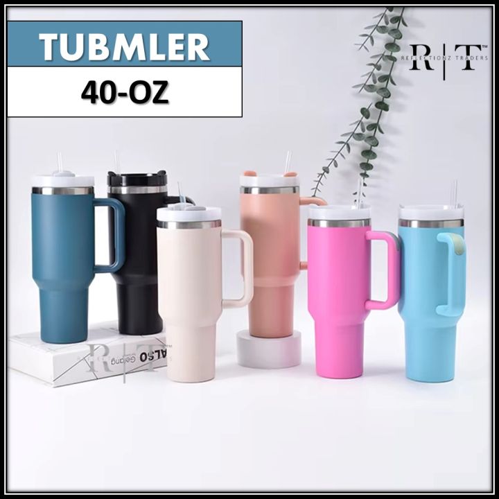 REFLECTIONZ TRADERS ™ - 1200ml 40 oz Insulated Tumbler Thermos Flask with Straw & Lid ...