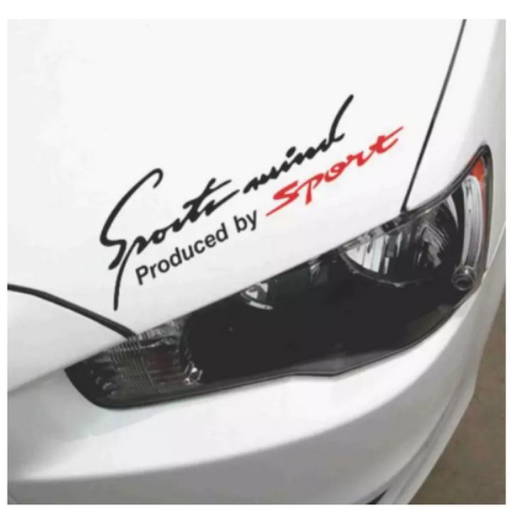 Sports Mind Sticker For Car Size 8.6 Inch Black Color | Daraz.pk