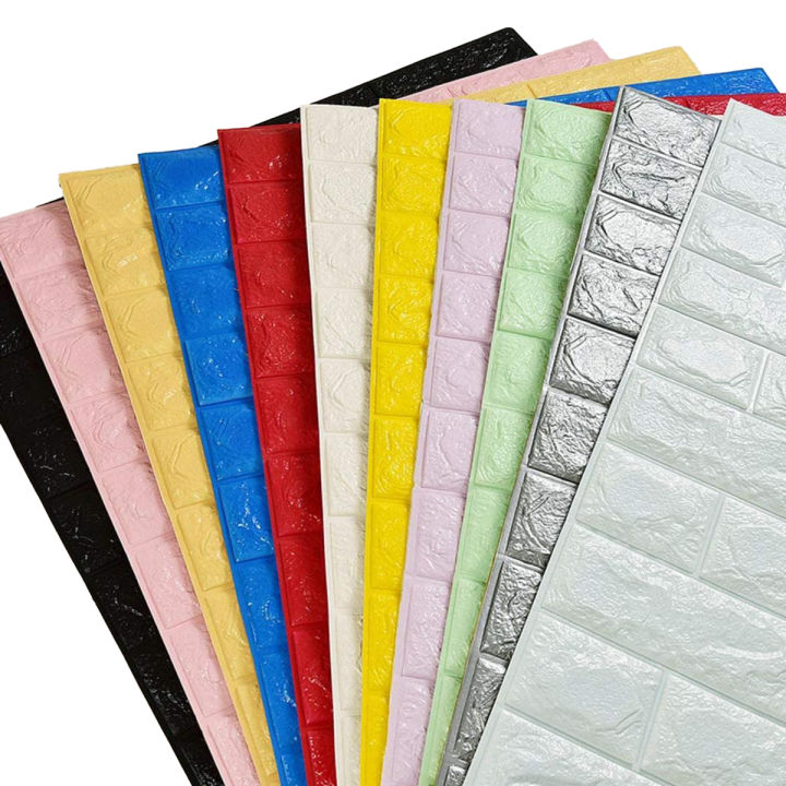 [1 PCS] 3D BRICK WALL STICKER SELF ADHESIVE [THICKNESS 2.5mm], SIZE ...
