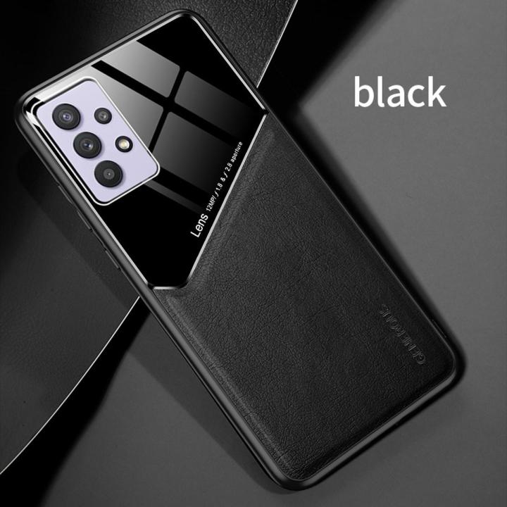Lenuo for Samsung Galaxy A32 5G leather case texture car magnetic ...