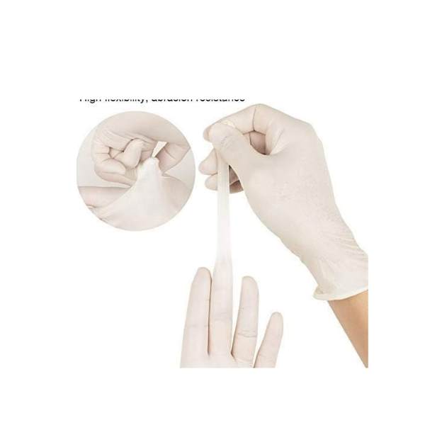 100 Pcs (50 Pairs) Disposable Latex Examination Gloves Powder Free ...