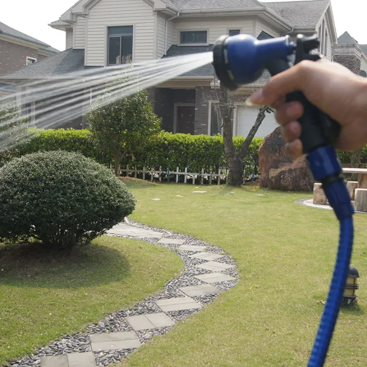 Flexible Garden Hose Pipe 100ft Expandable Water Spray Pipe with Nozzle ...