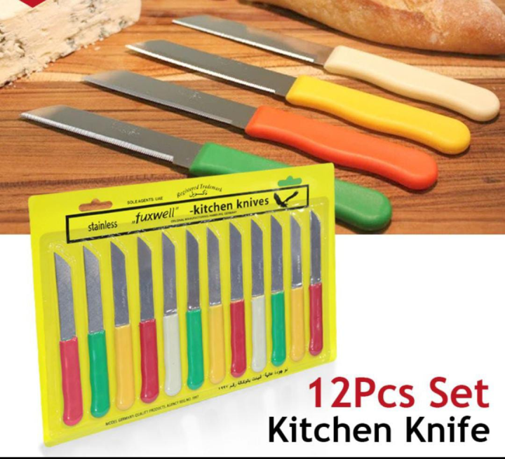 Pack of 3/6/12 Fixwell Knife 100% Original Knife Multicolor Stainless ...