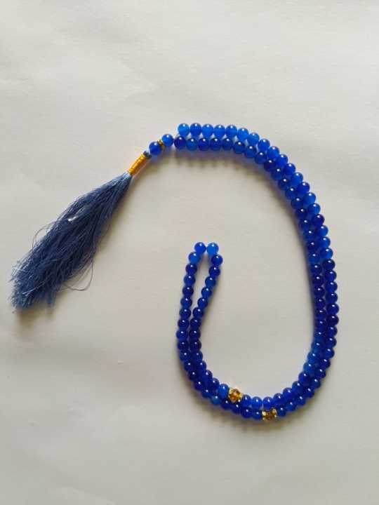 Blue Colour Islamic Prayer Tasbih - 100 Beads Misbaha Prayer Beads ...