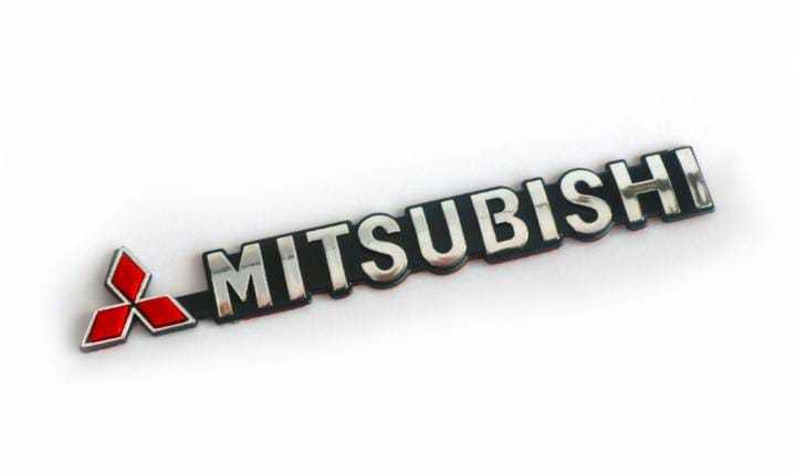 MITSUBISHI Emblem Chrome monogram Car sticker for Mitsubishi stick-on ...