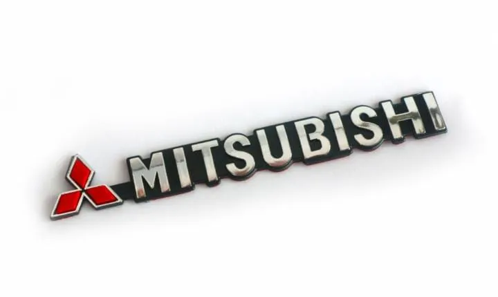 MITSUBISHI Emblem Chrome monogram Car sticker for Mitsubishi stick-on ...