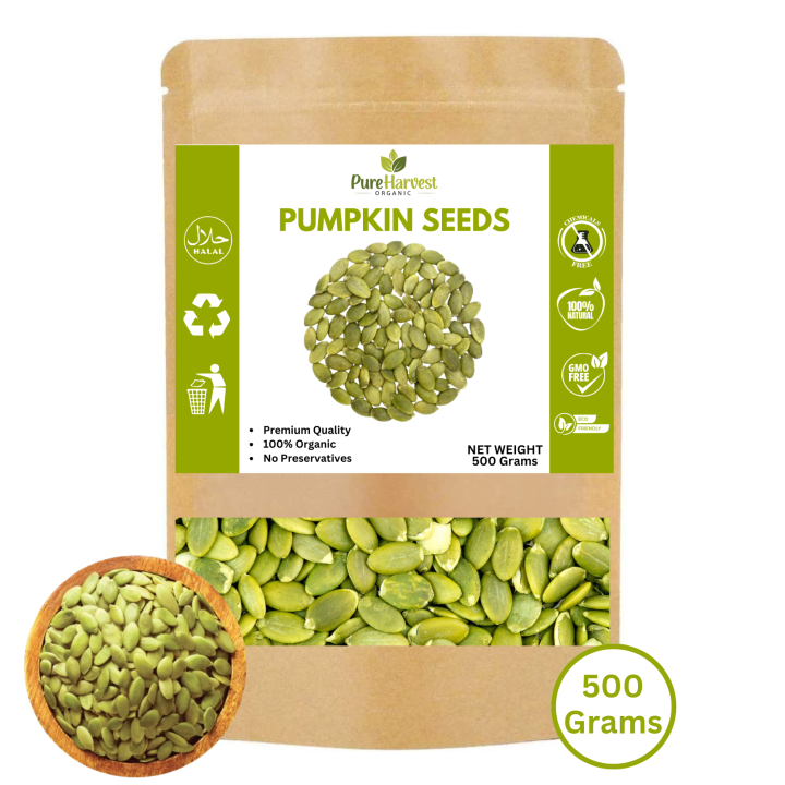500 Grams Pumpkin Seeds Without Shells | Fresh and Crunchy | Premium ...