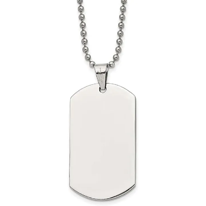 Trendy Stainless Steel Black and Silver Box Necklace for Men and Boys ...
