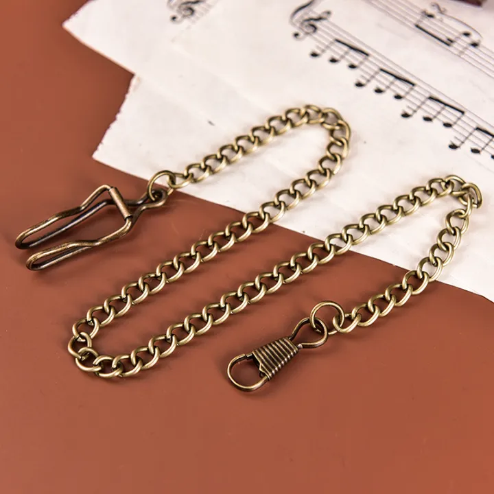 Bronze Alloy Chain FOR Antique Quartz Women Mens Vintage for Pocket ...