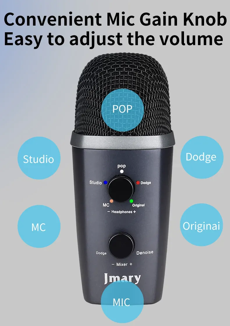 Jmary MC-PW10 Professional USB Microphone With Bluetooth Connectivity ...