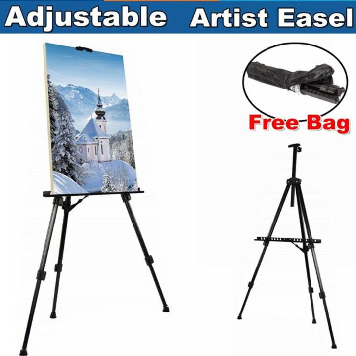 Fold-able Art Easel Easel Stand for canvas board Adjustable Height ...