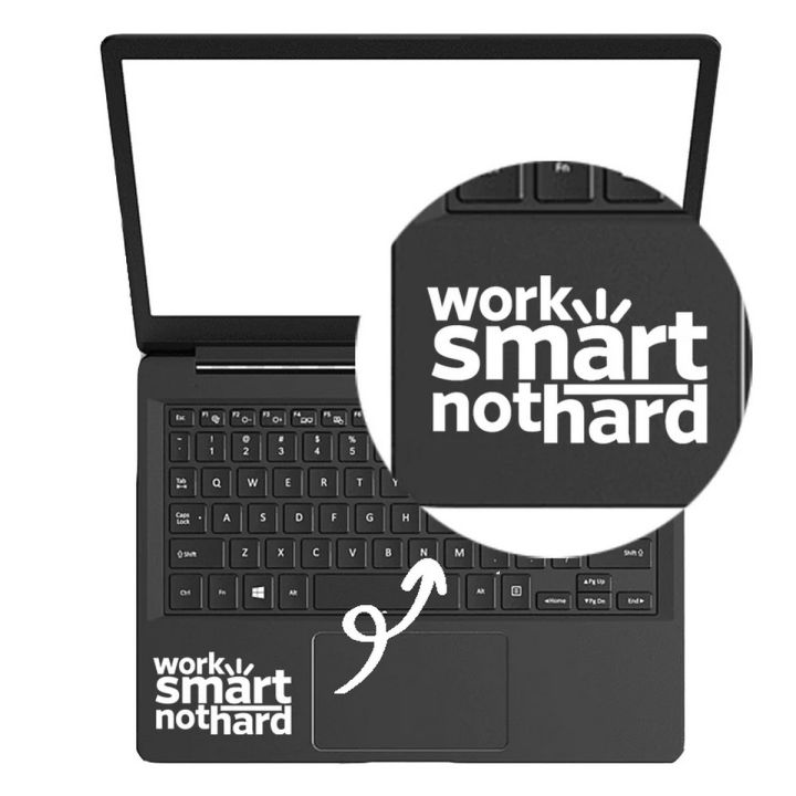 Work Smart Not Hard Motivational Laptop Sticker for Girls and Boys ...
