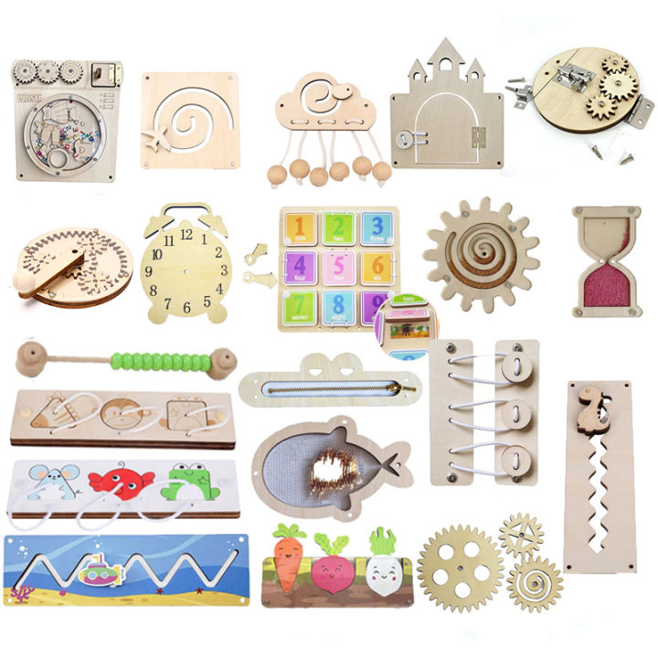 Baby Busy Board Accessories Montessori Toys for Kids Develop Fine Motor ...