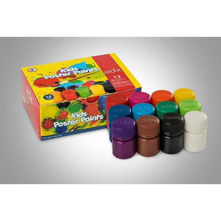 Kids Poster Paints 10 ml: 12 Colors | Daraz.pk