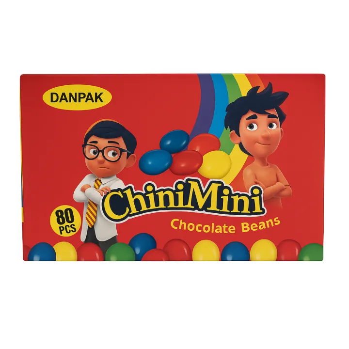 DanPak Chini Mini Chocolate Beans - 80 Pcs Box | Colorful Candy Coated ...