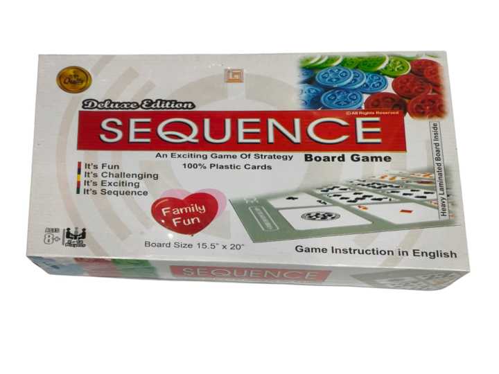 sequence-strategy-board-game-sequence-for-kids -laminated-board-with ...
