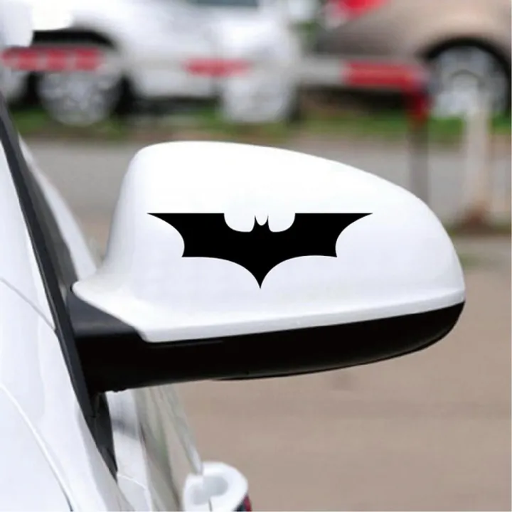 2Pcs Batman Logo Sticker for Rear View Mirrors (Black) Vinyl Decal ...