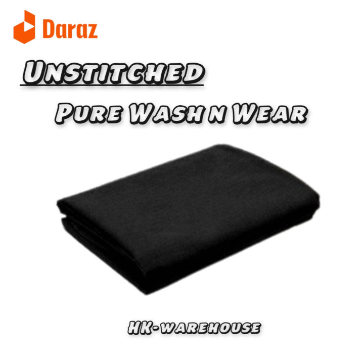 Pure Black Suit Pure Wash n Wear Unstitched For Men (shalwarkameez ...