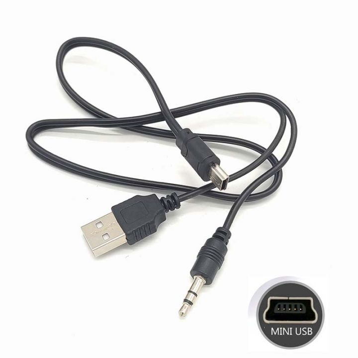 2 In 1 Usb Cable 3.5mm Jack Aux Cableusb Male Mini Usb 5 Pin Charge For ...