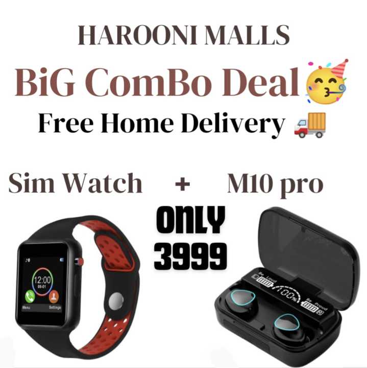 Sim watch and M10 pro in just 3999 | Daraz.pk