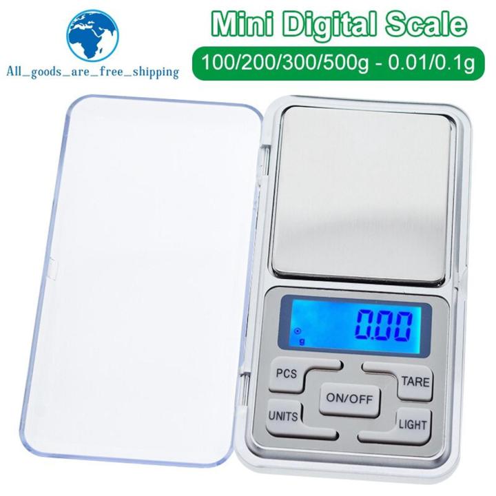 Mini Digital Scale 100/200/300/500g 0.01/0.1g High Accuracy Backlight Electric Pocket For ...