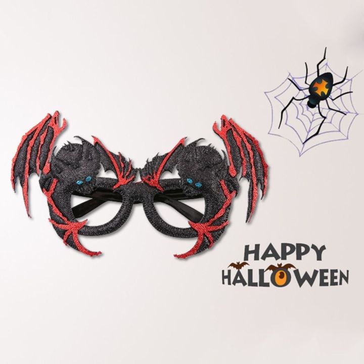 Novelty Bat Shape Halloween Glasses Plastic Bats Funny Glasses Black ...