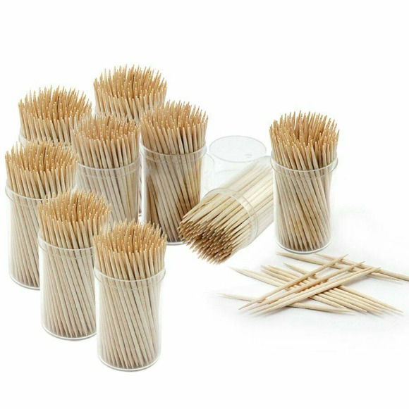 Pack of 2 / 3 / 4 – 150pcs Wooden Bamboo Toothpicks | Plus Wood Stick ...