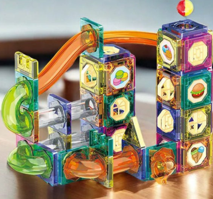 42-Piece Magnetic Building Blocks Set Educational Magnet Tiles for Kids ...