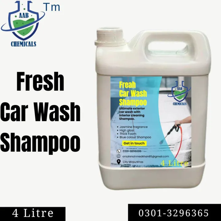 Fresh Car Wash Shampoo 4-Litre Cane fragrance Jasmine | Daraz.pk