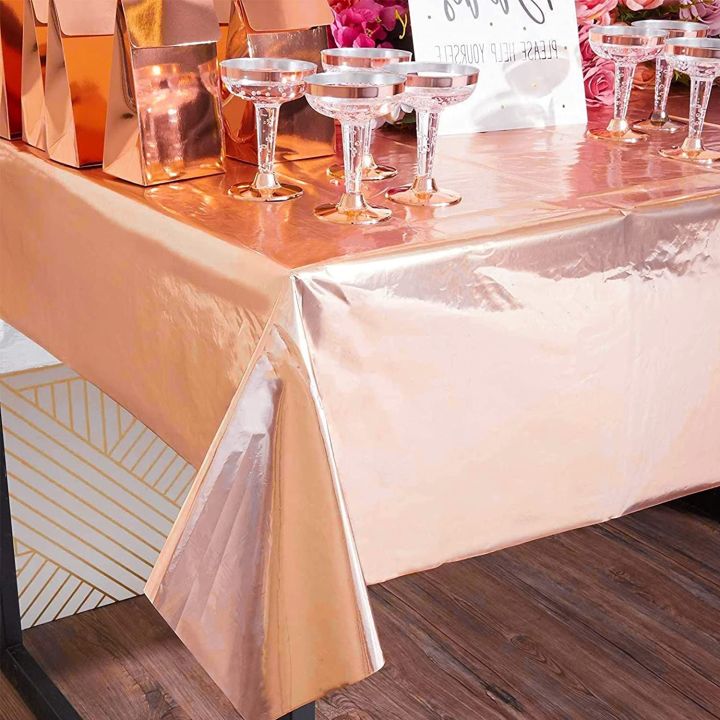 Metallic Table Cover, Waterproof Table Cloth for Birthday, Wedding ...