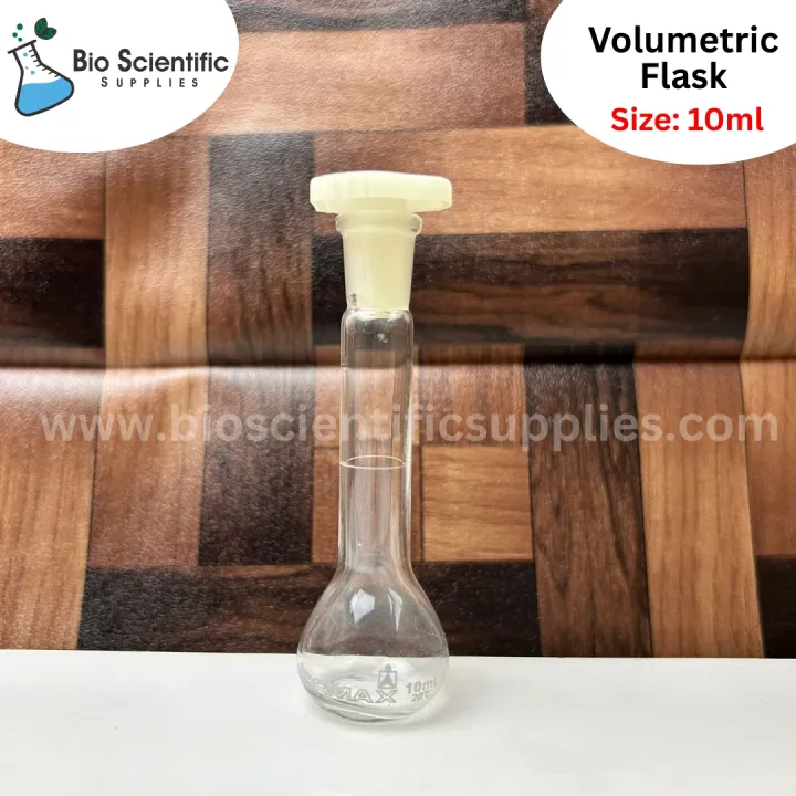 Volumetric Flask, 10ml – Clear-Fitted with Polypropylene Stopper ...