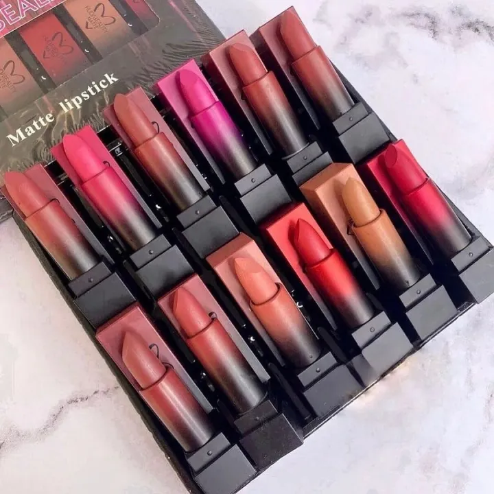 Pack of 12 Matte Lipsticks 5 in 1 Lipstick Origional Matte lipsticks 4 ...
