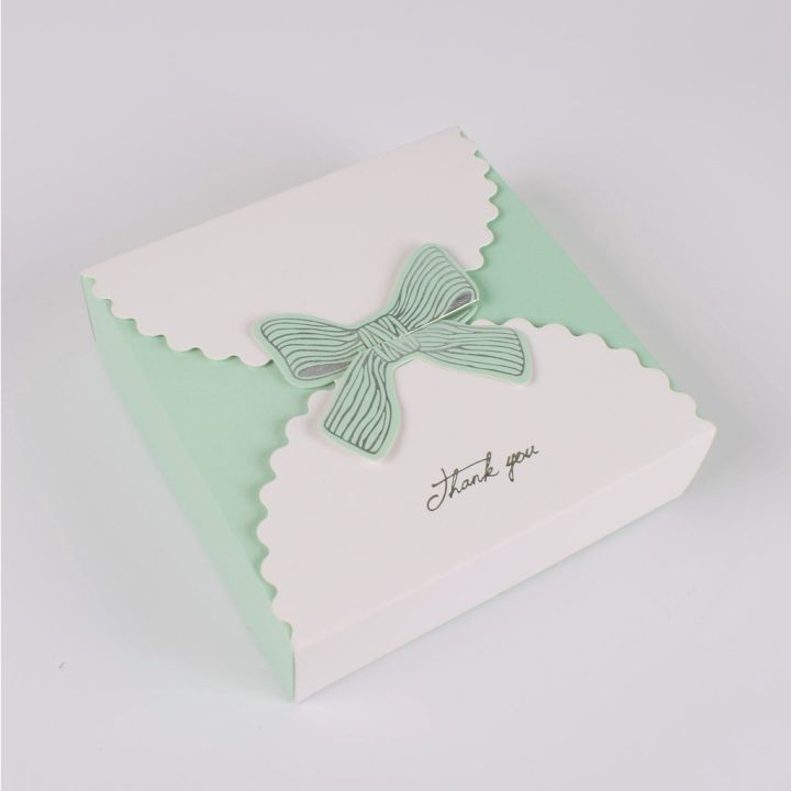 Cardboard Bow Gift Hot Stamping Color living Box Candy Biscuit Gift ...