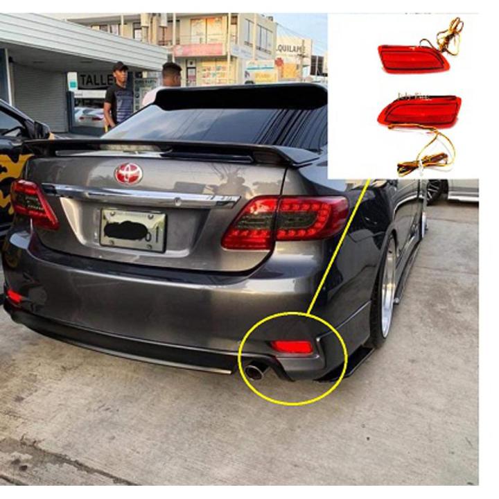 Toyota Corolla 2011-2014 Rear Bumper Reflector Replacement Lights (02 ...
