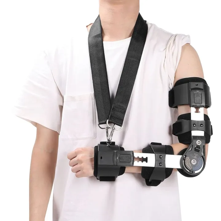 Orthomen Hinged ROM Elbow Brace, Adjustable Post OP Elbow Brace ...