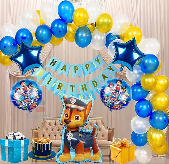 Paw Petrol Birthday Decoration Set Theme Including 45 Latex Balloons 15 ...