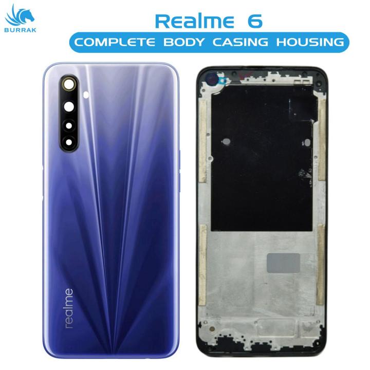 Realme 6 Housing Middle Frame With Side Button and Camera Lens Complete ...