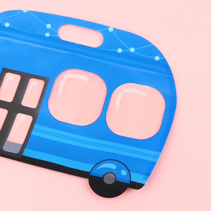 5PCS Cartoon Car Shape Candy Gift Bags Toys Snack Package Bag Party ...