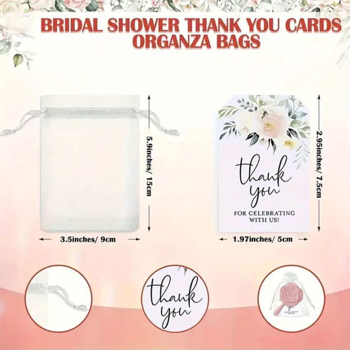 1 Set Rose Compact Mirrors Thank You Card Wedding Party Favors ...