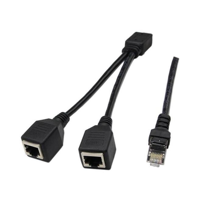 【3C VictoryEagle Store】RJ45 1 Male to 2 Female Socket Port LAN Ethernet ...
